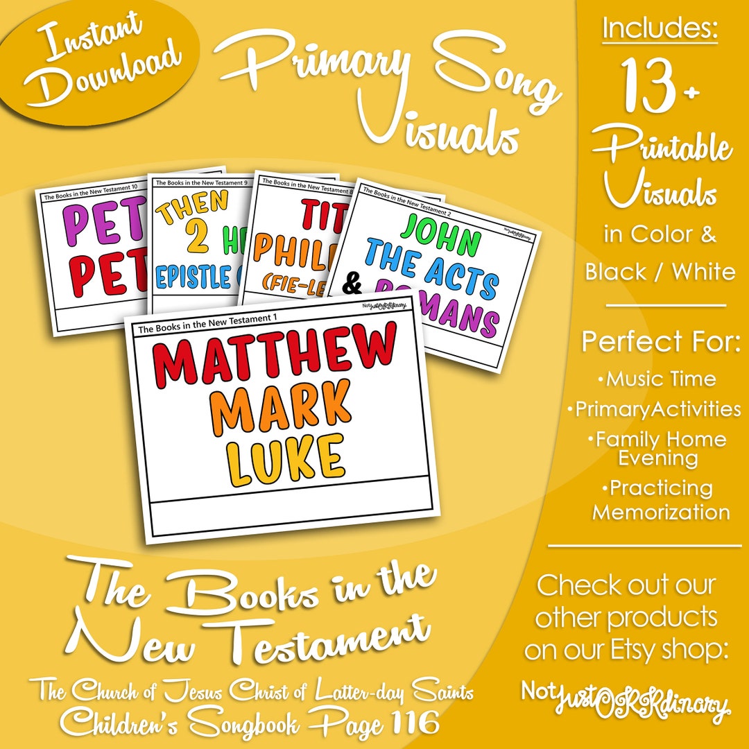 The Books in the New Testament Song Visuals, Latter-day Saint LDS ...