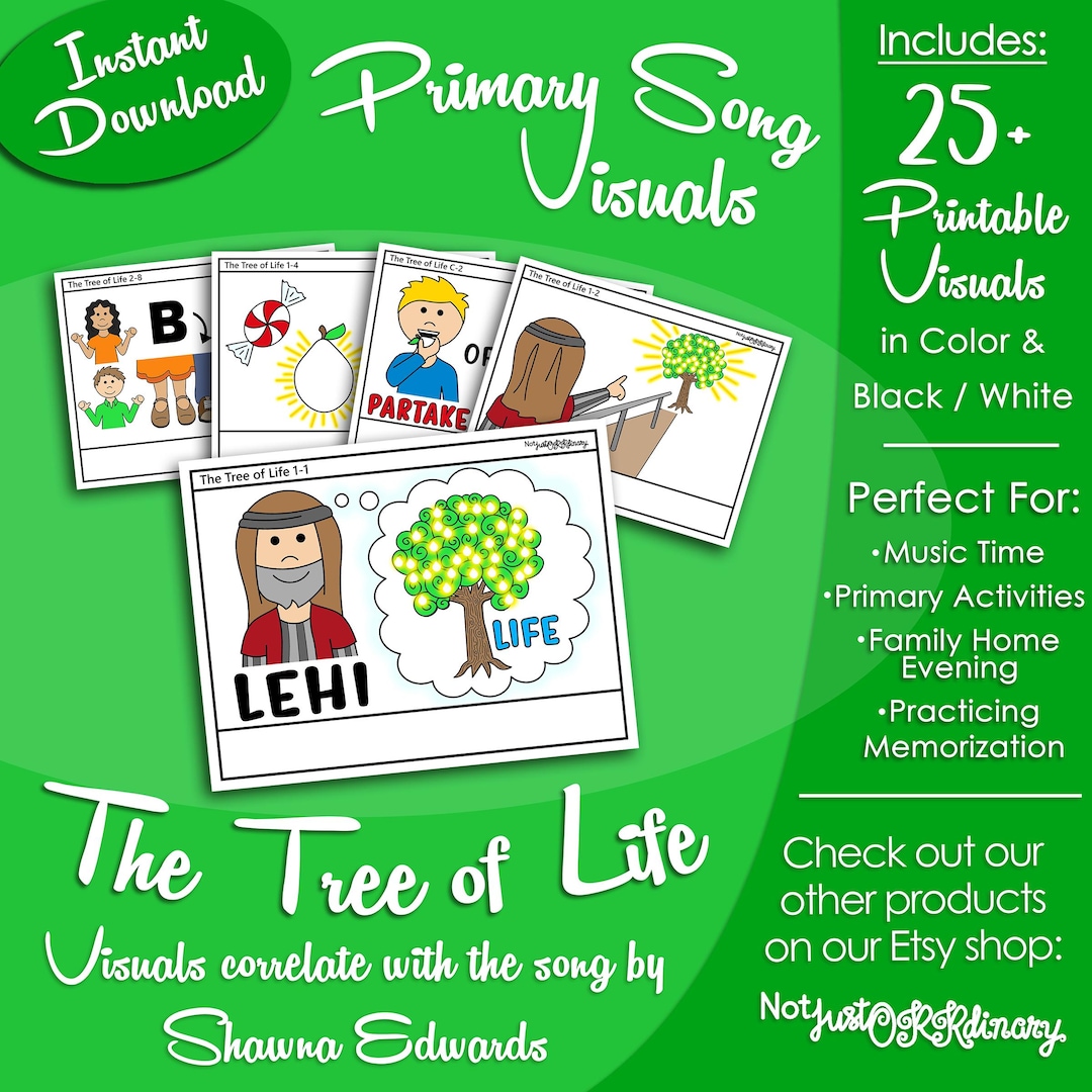 The Tree of Life Song Visuals, LDS Primary Singing Time Pictures ...