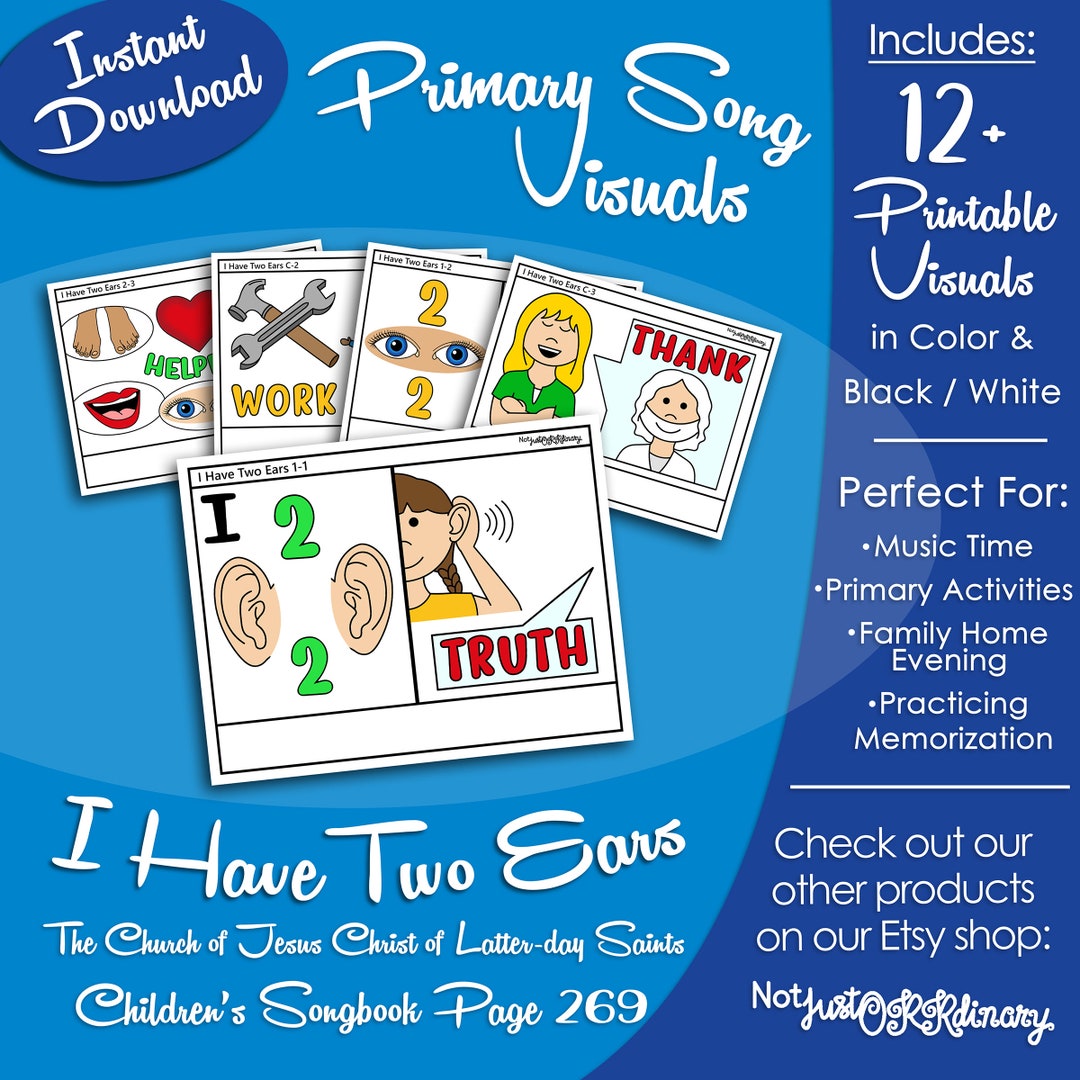 I Have Two Ears Song Visuals, Latter-day Saint LDS Primary Singing Time ...