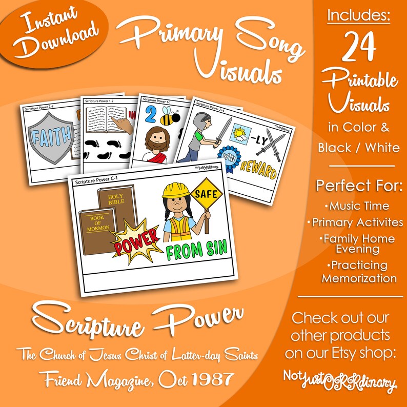 Scripture Power Song Latter-day Saint LDS Primary Singing - Etsy