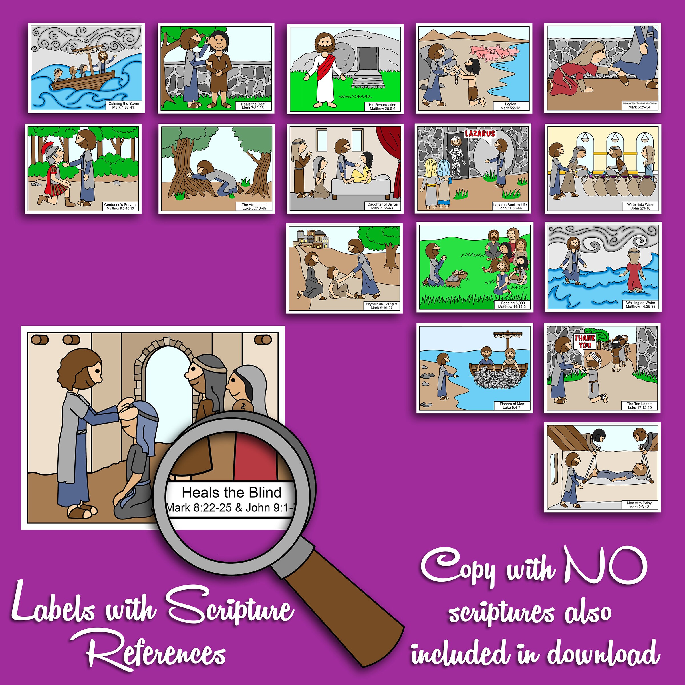 Miracles of Jesus Visuals, Latter-day Saint LDS Primary Story Time ...