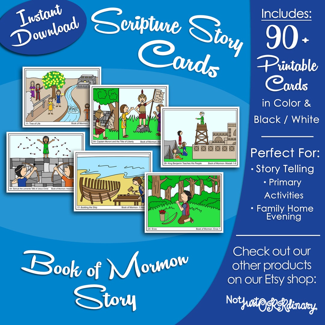 Book of Mormon Scripture Story Cards, Stories, Scripture Pictures ...