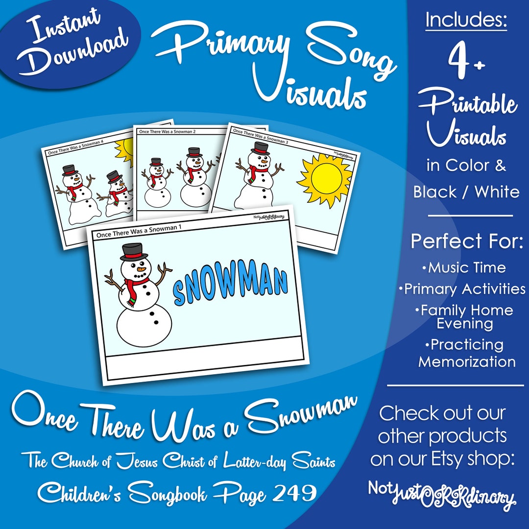 Once There Was a Snowman Song Visuals, Latter-day Saint LDS Primary ...