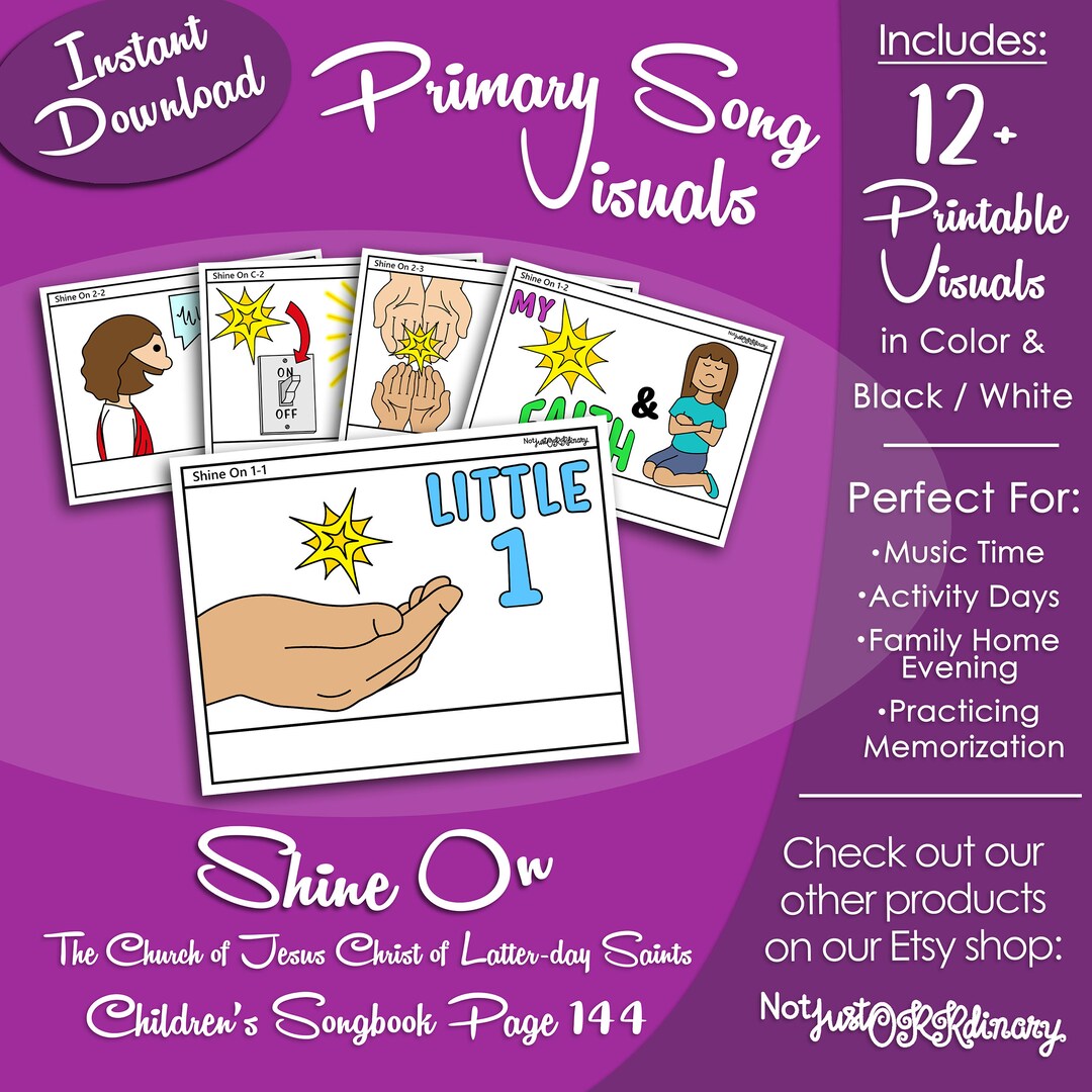 Shine on Song Visuals, Latter-day Saint LDS Primary Singing Time ...