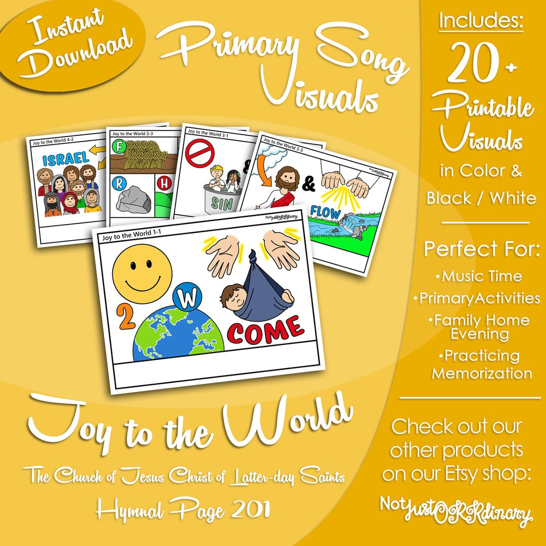 Joy to the World Song Visuals, LDS Primary Singing Time Pictures ...