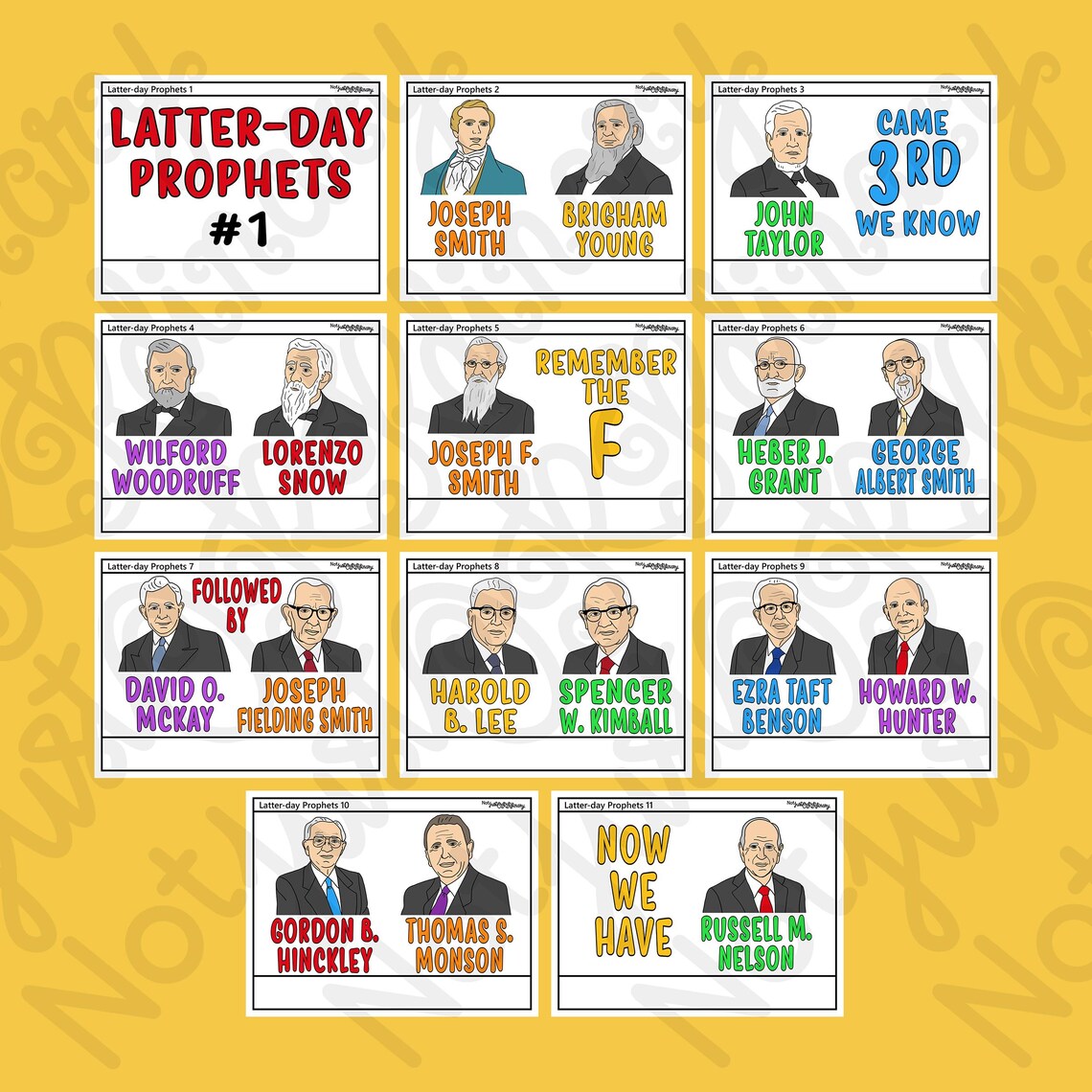 Latter-day Prophets Song Visuals, LDS Primary Singing Time Pictures ...