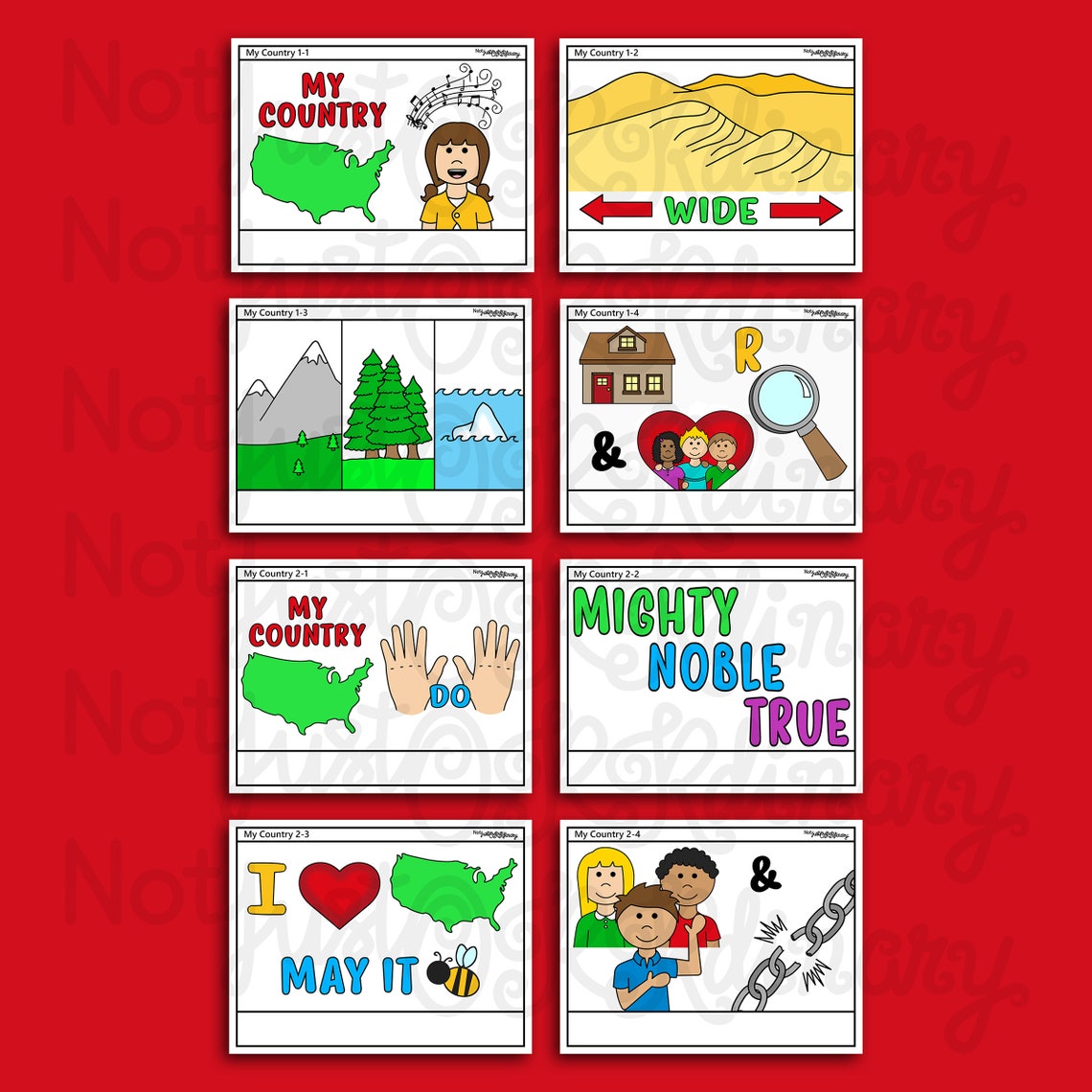 My Country Song Latter-day Saint LDS Primary Singing Time - Etsy