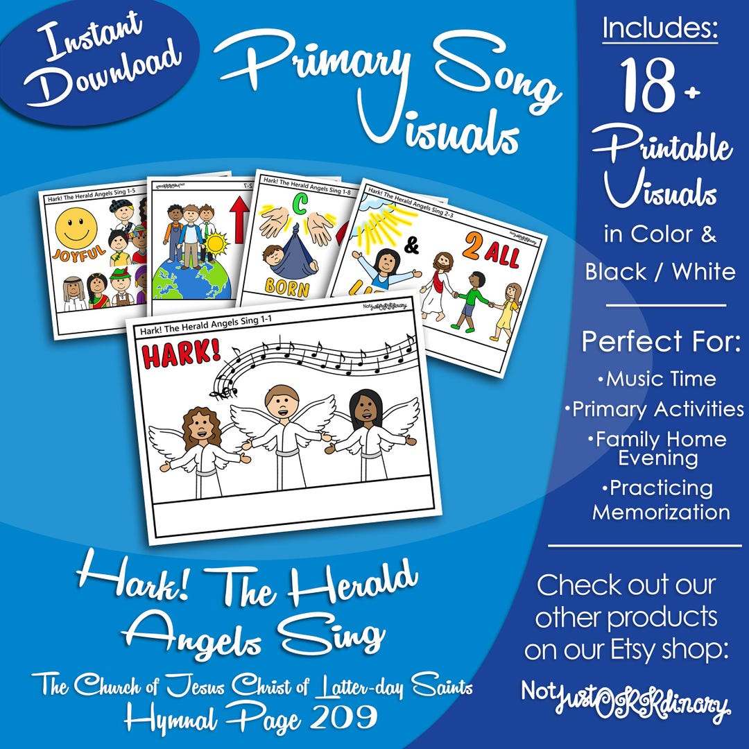 Hark! the Herald Angels Sing Song Visuals, Latter-day Saint LDS Primary ...