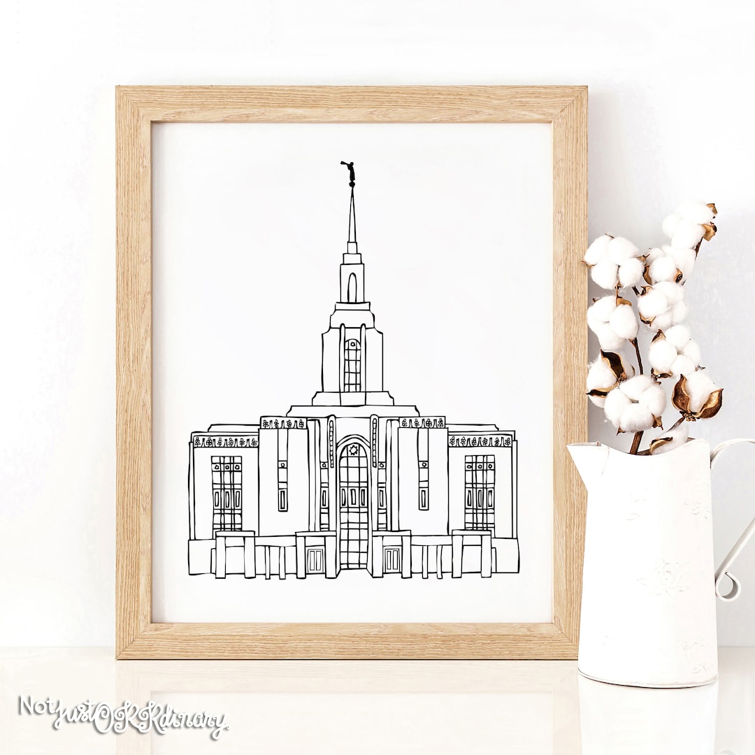 Red Cliffs Utah Temple - LDS Latter-day Saint, Wall Art Print Artwork ...