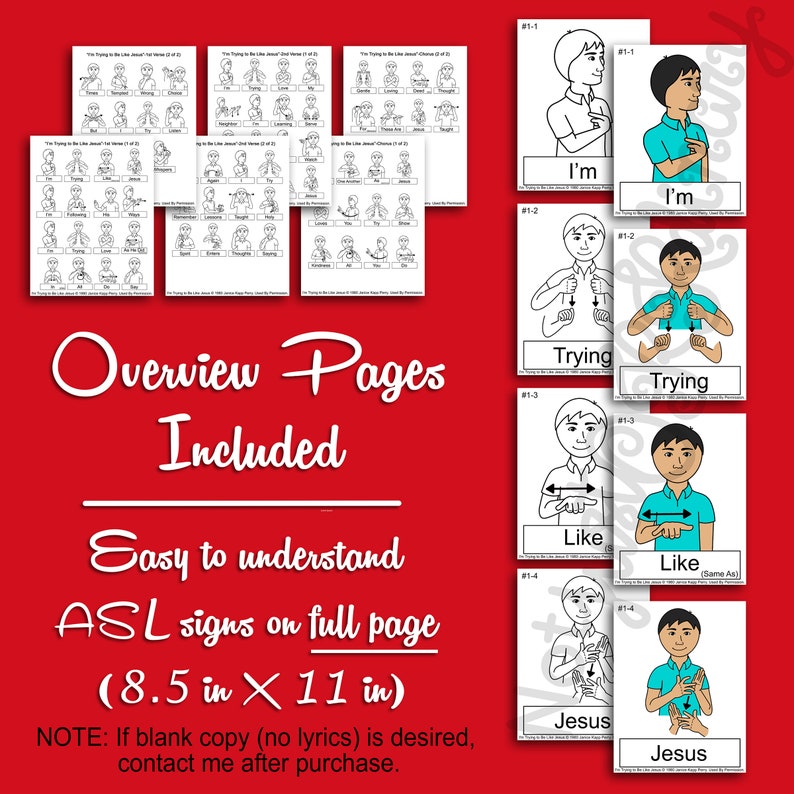 ASL I'm Trying to Be Like Jesus Song Visuals, Latter-day Saint LDS Primary Singing Time ...