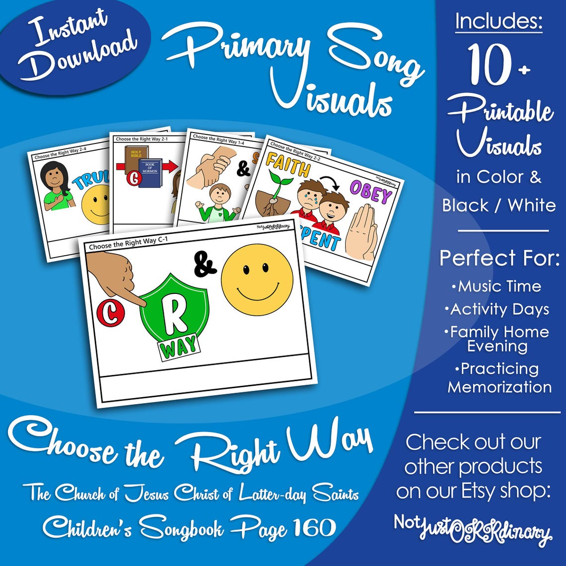 Choose the Right Way Song Visuals, Latter-day Saint LDS Primary Singing ...
