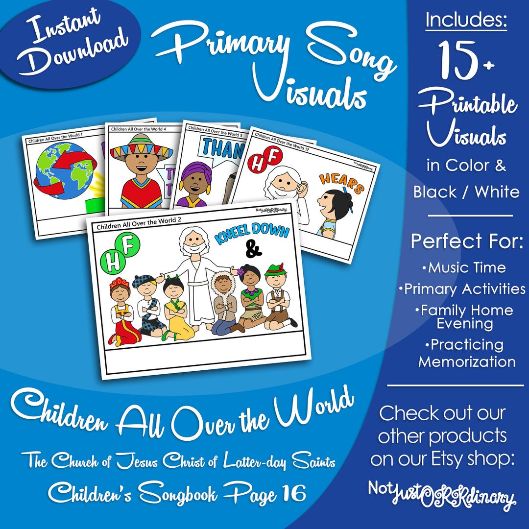 Children All Over the World Song Visuals, LDS Primary Singing Time ...