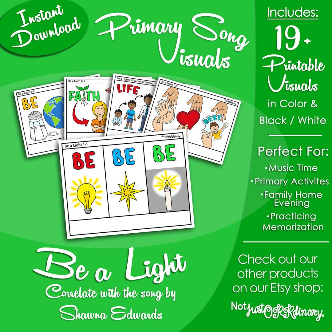 Be a Light Song Visuals, Shawna Edwards, LDS Primary Singing Time ...