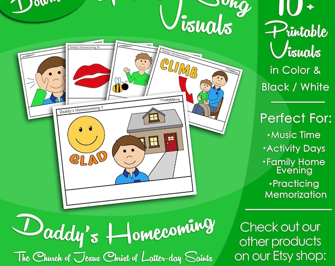 Daddy's Homecoming Flip Chart Visual Aids Singing Time Teach Father's ...