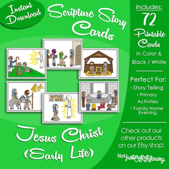 Jesus Christ early Life Story Cards Latter-day Saint LDS - Etsy
