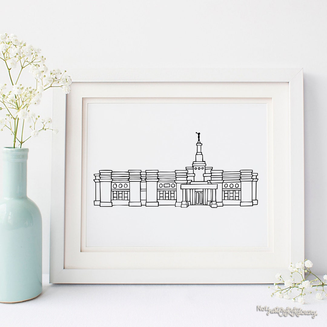 Edmonton Alberta Temple - LDS Latter-day Saint, Wall Art Print Artwork ...
