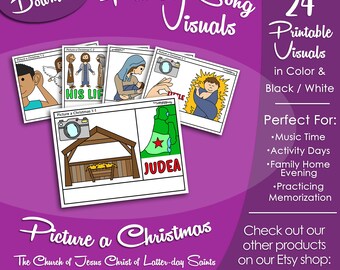 Picture a Christmas Flip Chart Visual Aids Printable Lyrics PDF ...