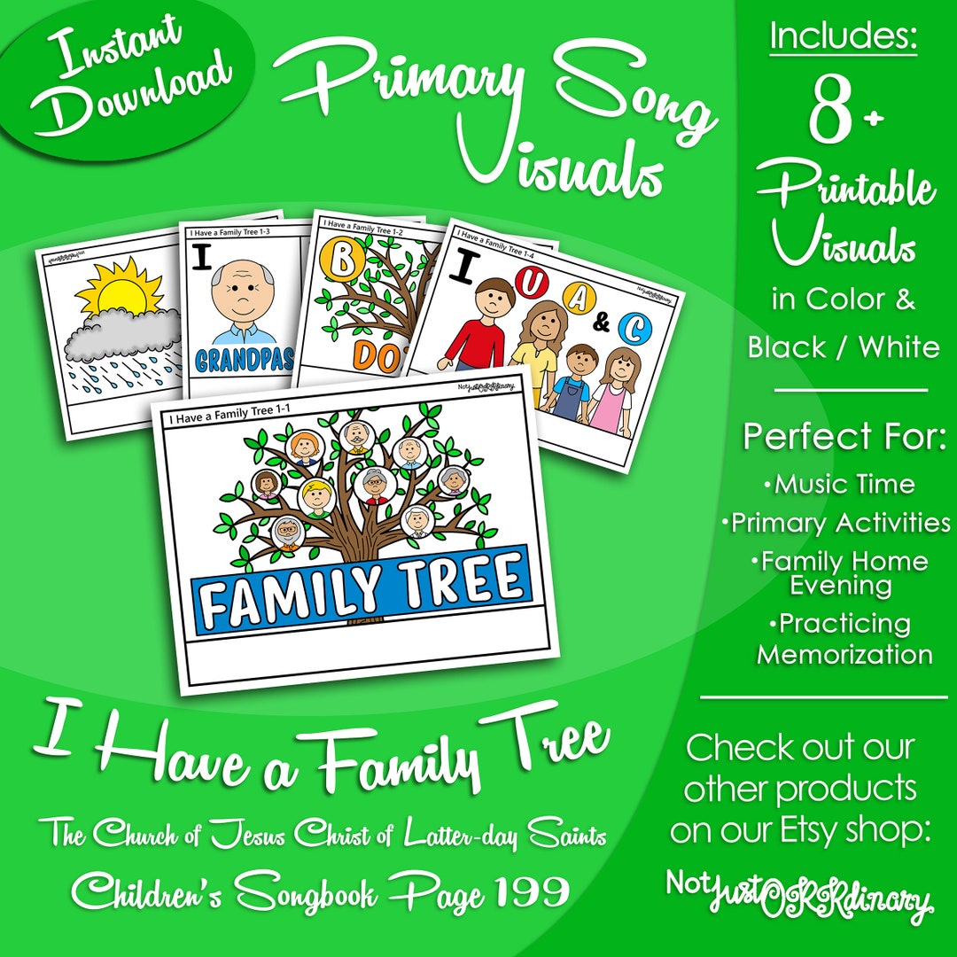 I Have a Family Tree Song Visuals, Latter-day Saint LDS Primary Singing ...