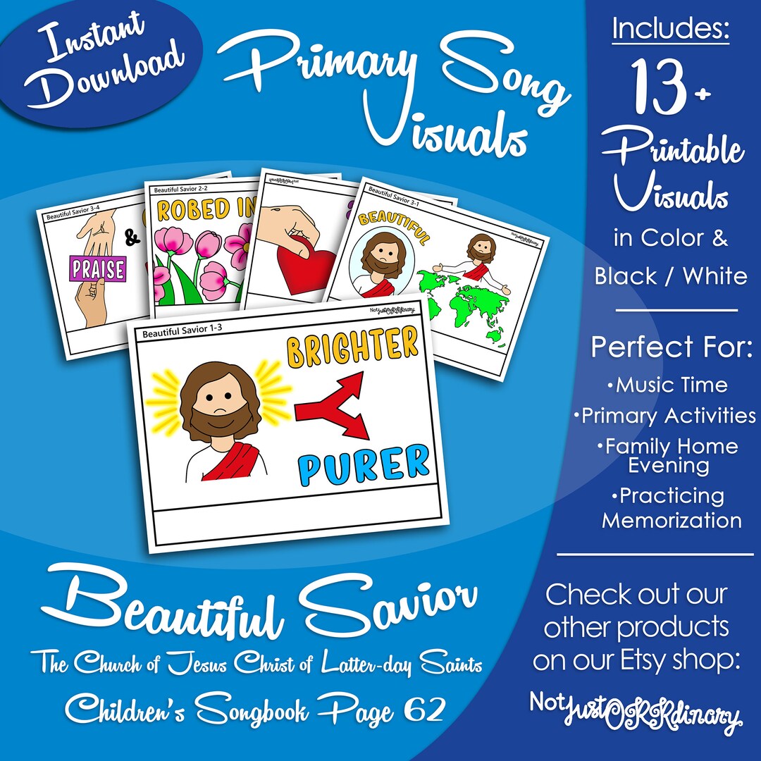 Beautiful Savior Song Visuals, Latter-day Saint LDS Primary Singing ...