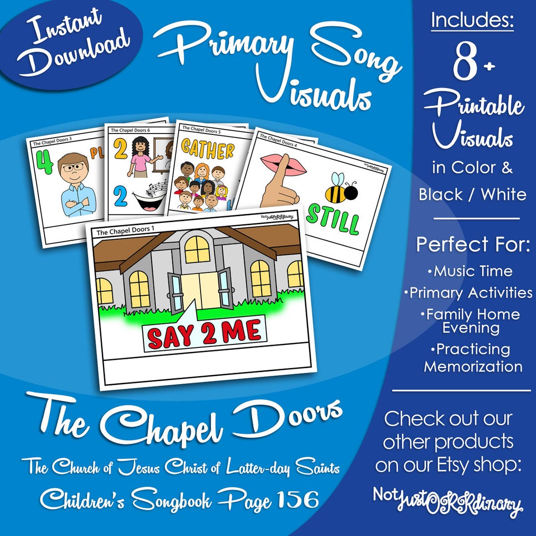 The Chapel Doors Song Visuals, LDS Primary Singing Time Pictures ...
