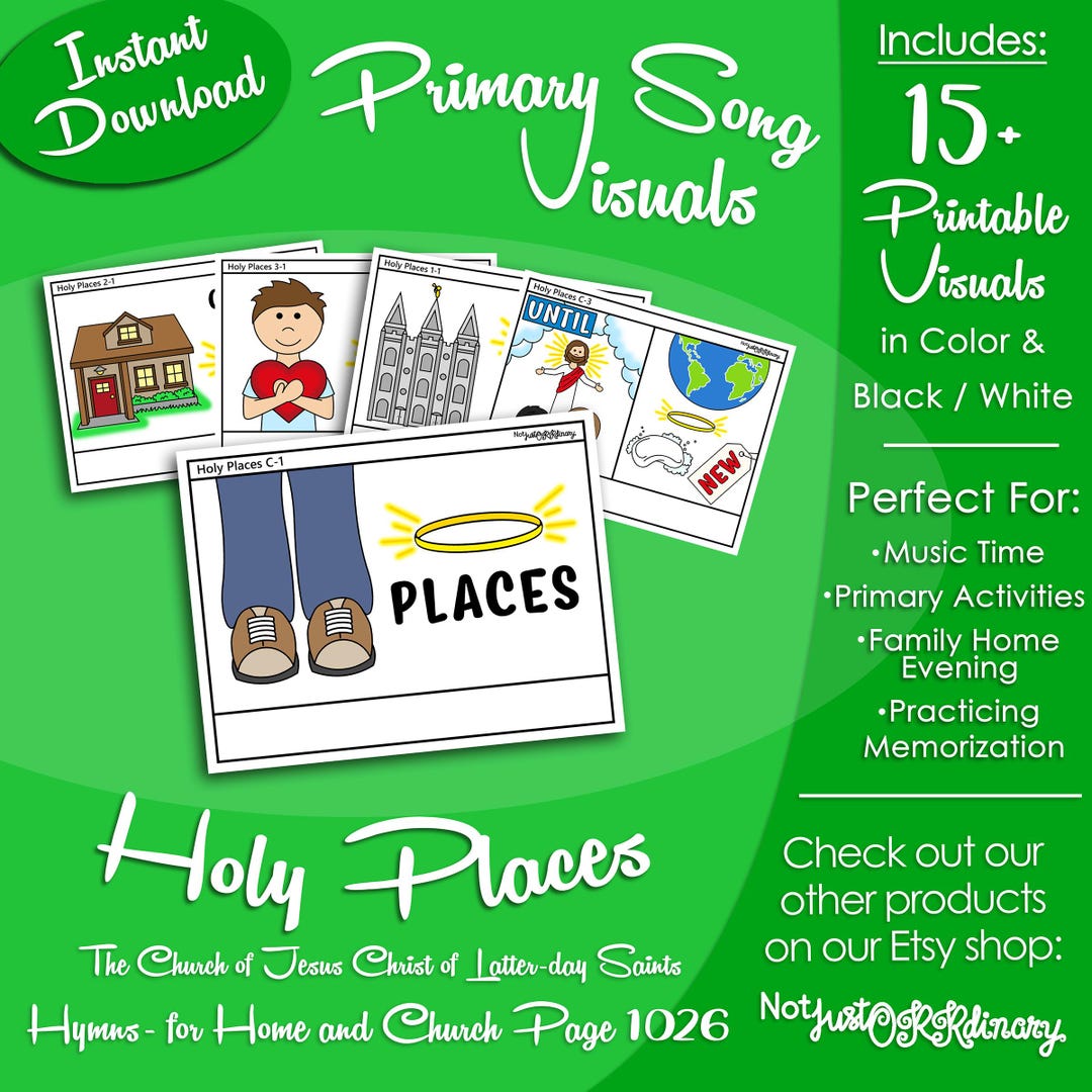 Holy Places Song Visuals, Latter-day Saint LDS Primary Singing Time ...