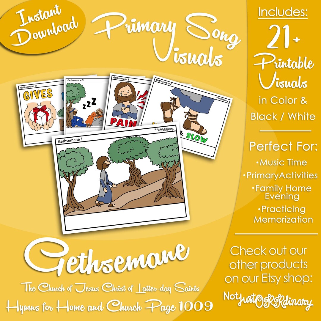 Gethsemane Song Visuals, Latter-day Saint LDS Primary Singing Time ...