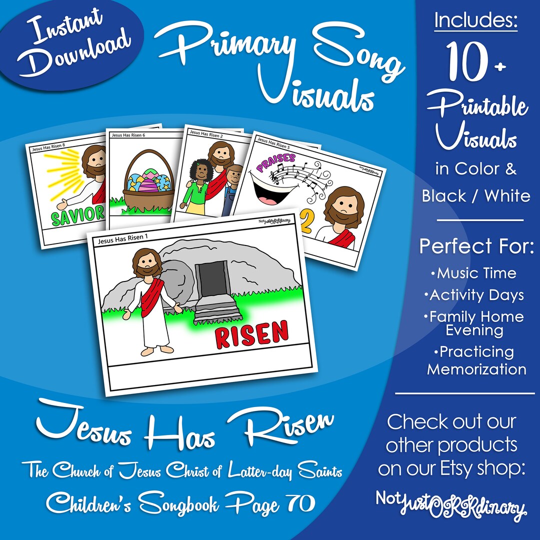 Jesus Has Risen Song Visuals, Latter-day Saint LDS Primary Singing Time ...