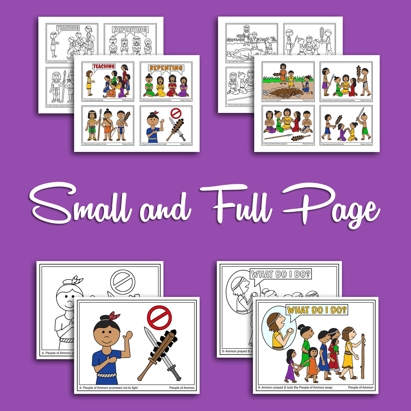 People of Ammon Story Cards, Anti-nephi-lehies, Latter-day Saint LDS ...