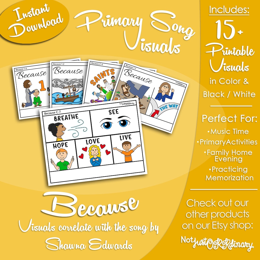Because Song Visuals, Shawna Edwards, Latter-day Saint LDS Primary ...