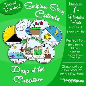 Days of the Creation Cards, Latter-day Saint LDS Primary Story Time ...
