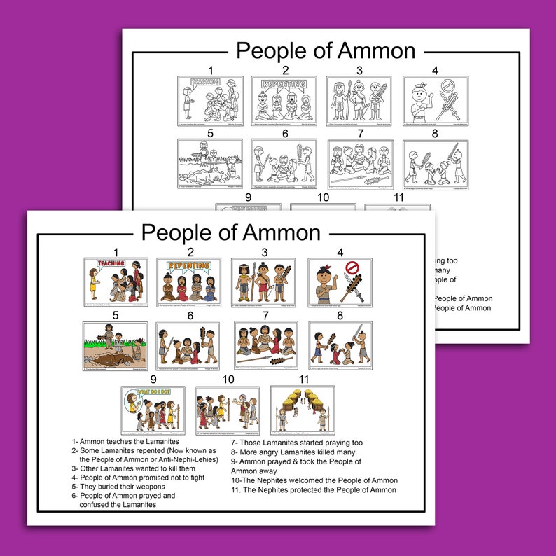 People of Ammon Story Cards, Anti-nephi-lehies, Latter-day Saint LDS ...