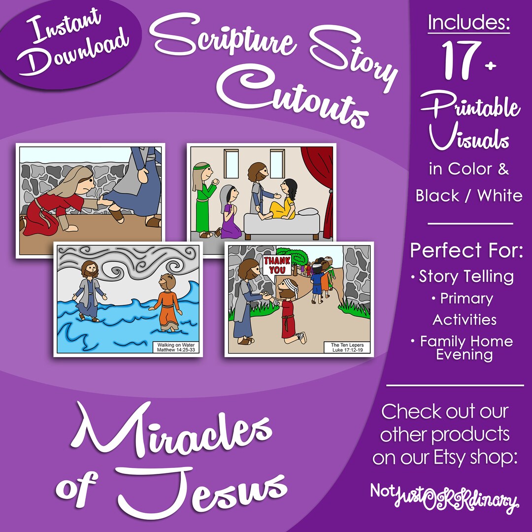 Miracles of Jesus Visuals, Latter-day Saint LDS Primary Story Time ...