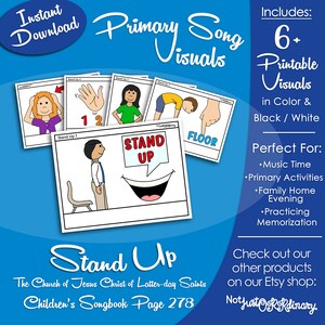Stand up Song Visuals, Latter-day Saint LDS Primary Singing Time ...