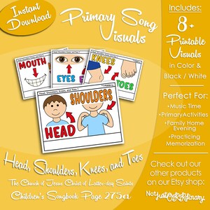 Head, Shoulders, Knees, and Toes Song Visuals, Latter-day Saint LDS ...