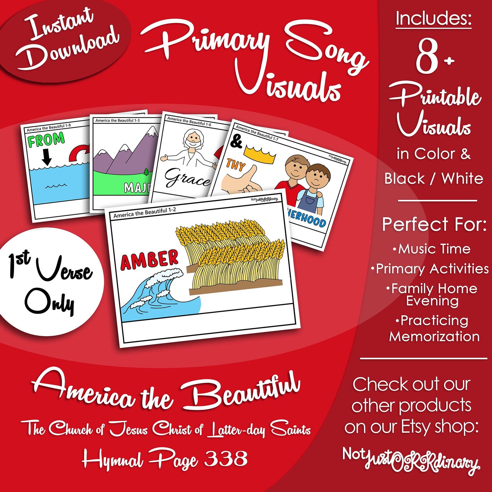 America the Beautiful Song Visuals, Latter-day Saint LDS Primary ...