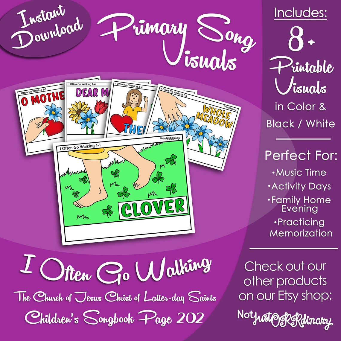 I Often Go Walking Song Visuals, Latter-day Saint LDS Primary Singing ...