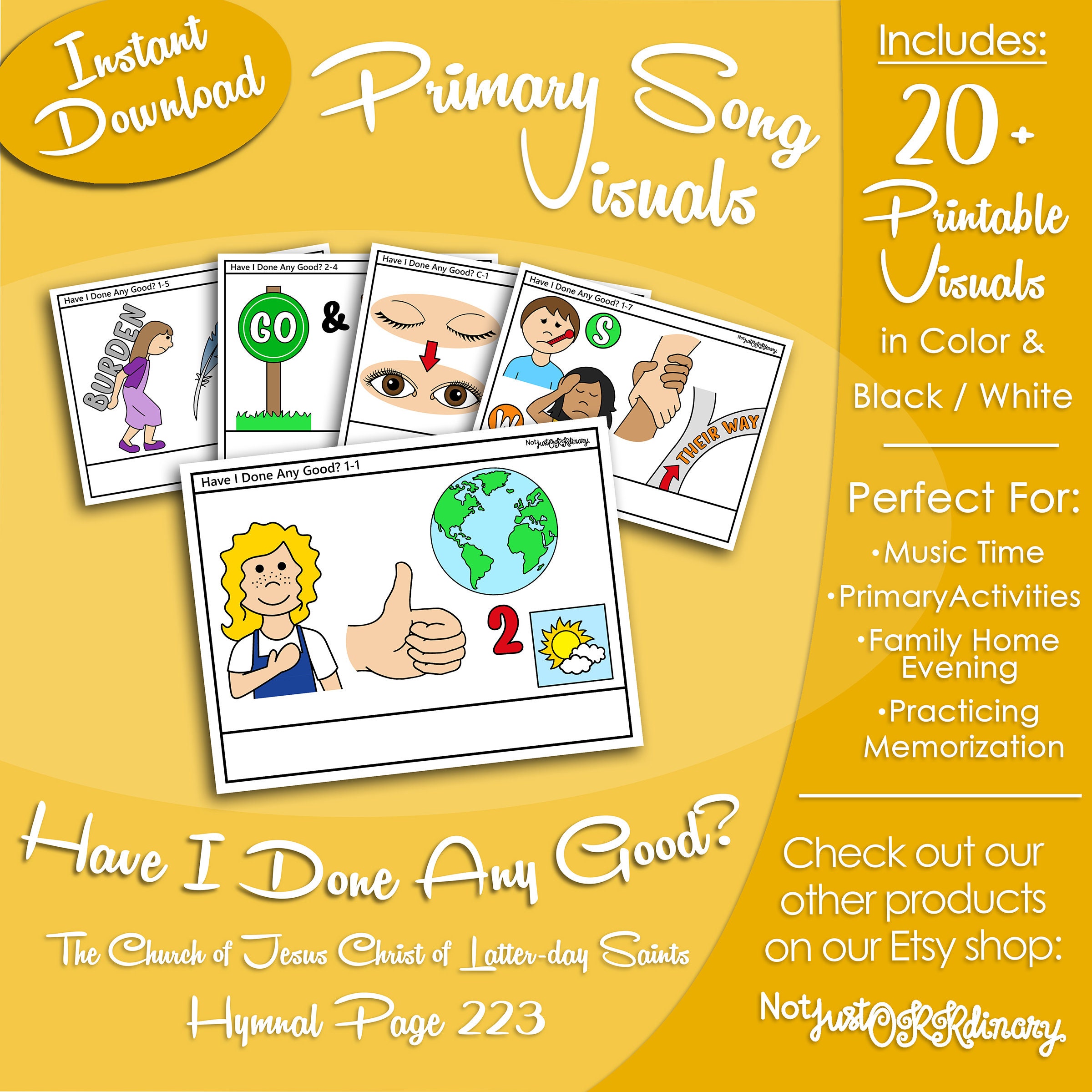 Have I Done Any Good Song Visuals, Latter-day Saint LDS Primary Singing ...