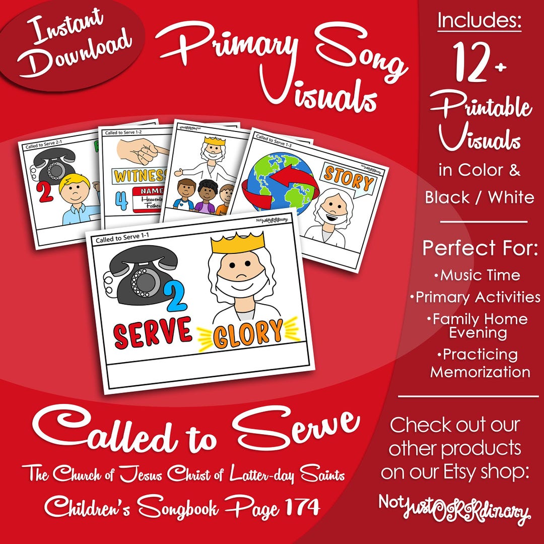 Called to Serve Song Visuals, Latter-day Saint LDS Primary Singing Time ...