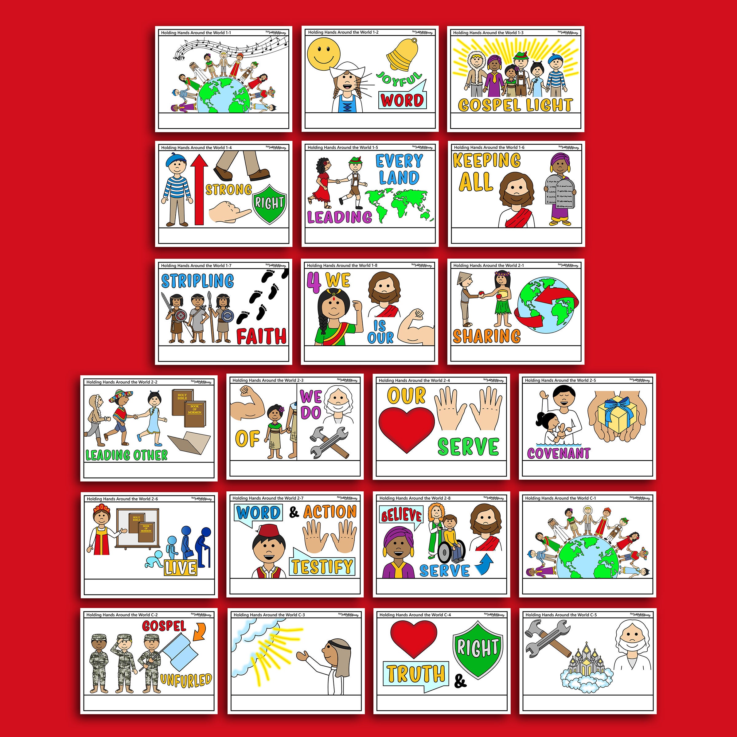 Holding Hands Around the World Song, Latter-day Saint LDS Primary ...