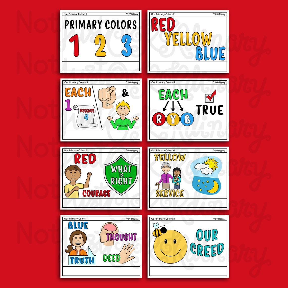 Our Primary Colors Song Latter-day Saint LDS Primary Singing - Etsy