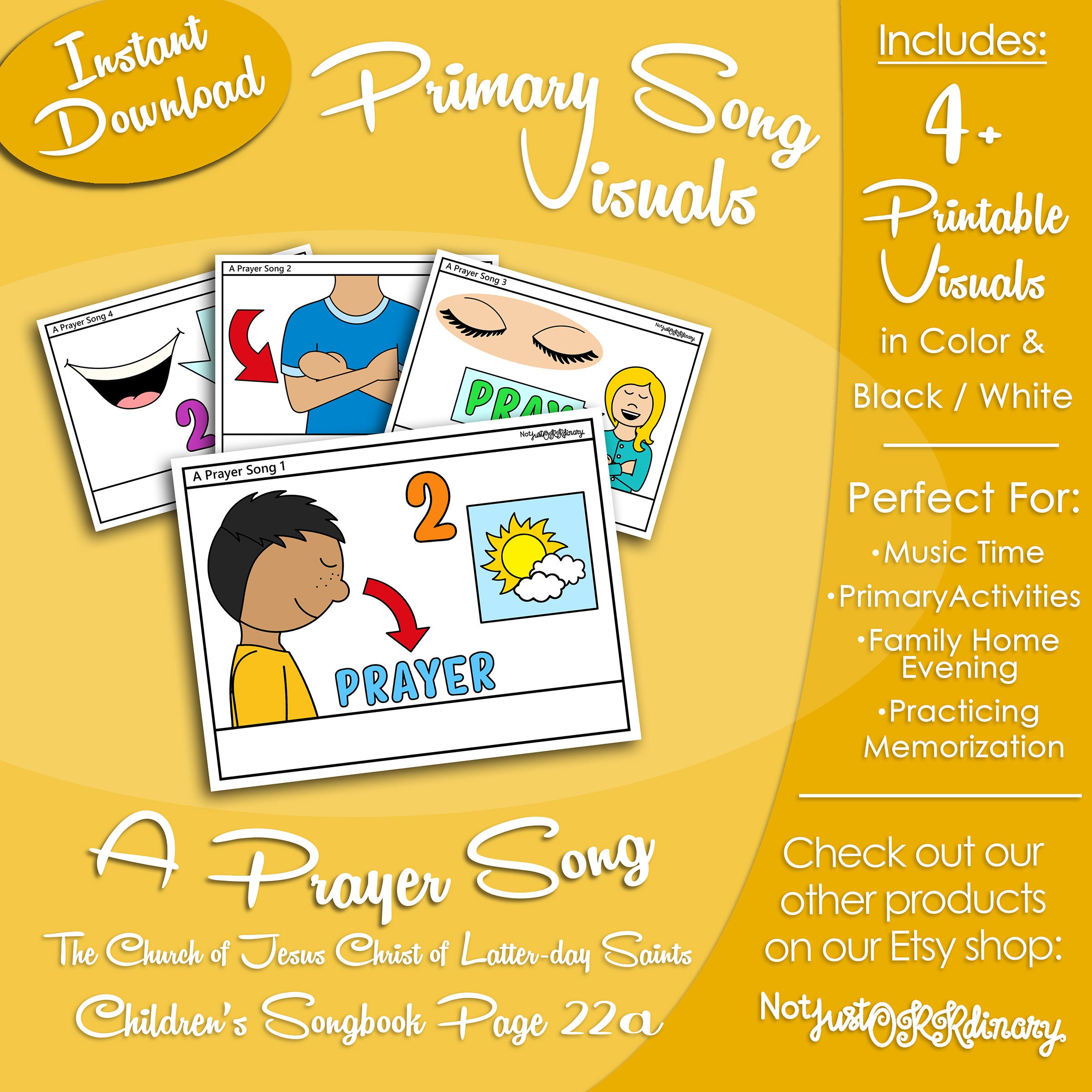 A Prayer Song Visuals, Latter-day Saint LDS Primary Singing Time ...