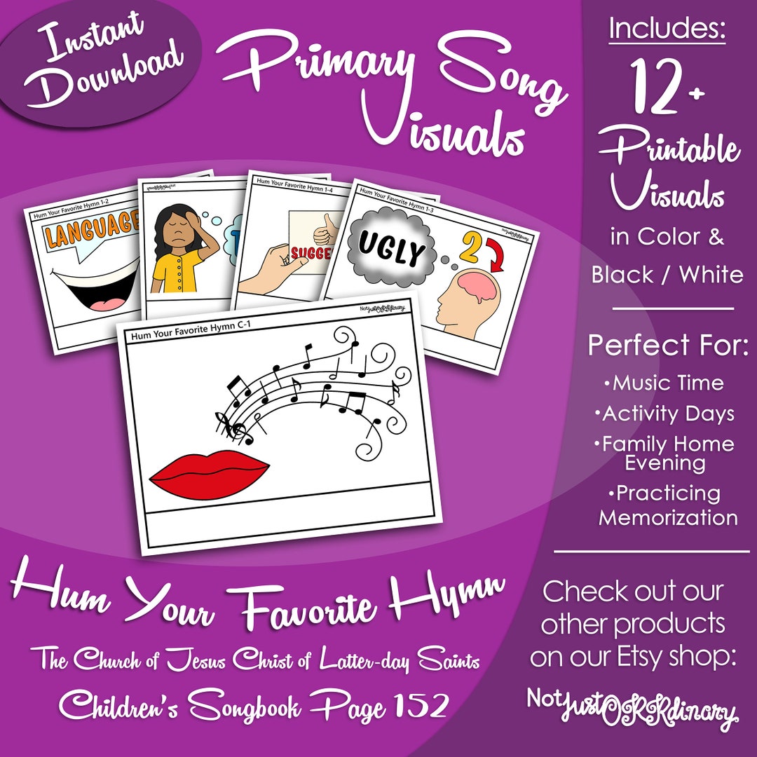 Hum Your Favorite Hymn Song Visuals, Latter-day Saint LDS Primary ...