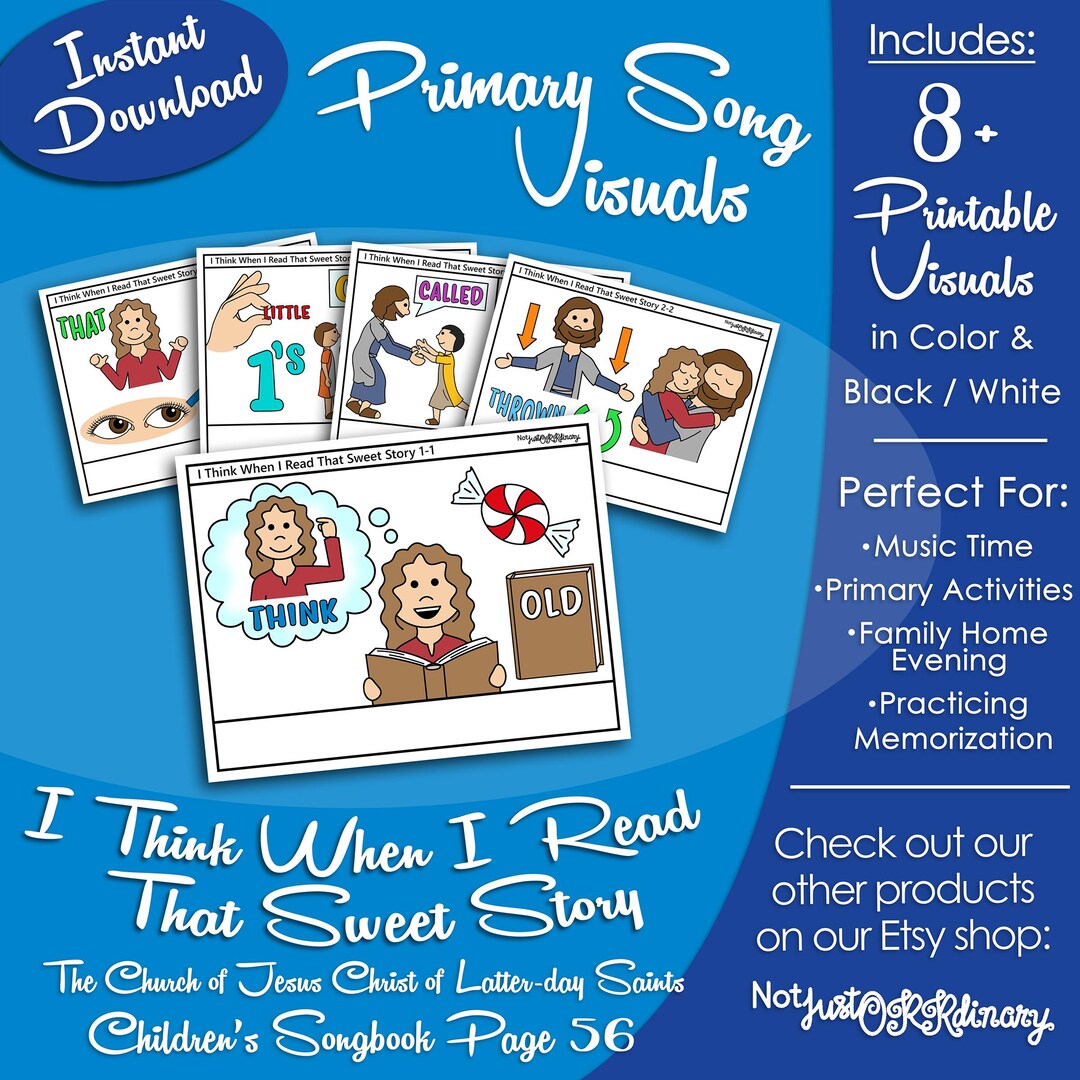 I Think When I Read That Sweet Story Song Visuals, LDS Primary Singing ...