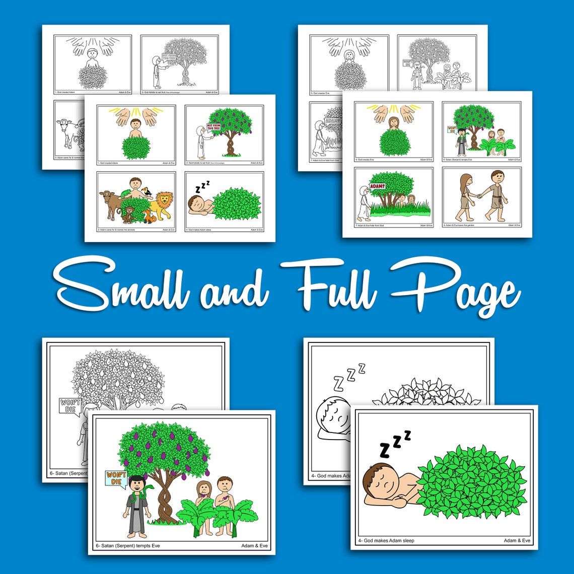 Adam & Eve Story Cards, Latter-day Saint LDS Primary Story Time ...