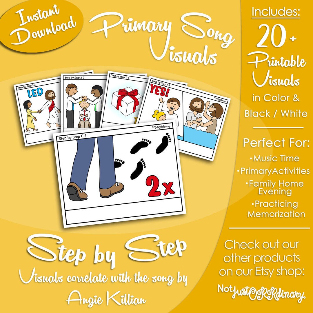 Step by Step Song Visuals, Angie Killian, Latter-day Saint LDS Primary ...