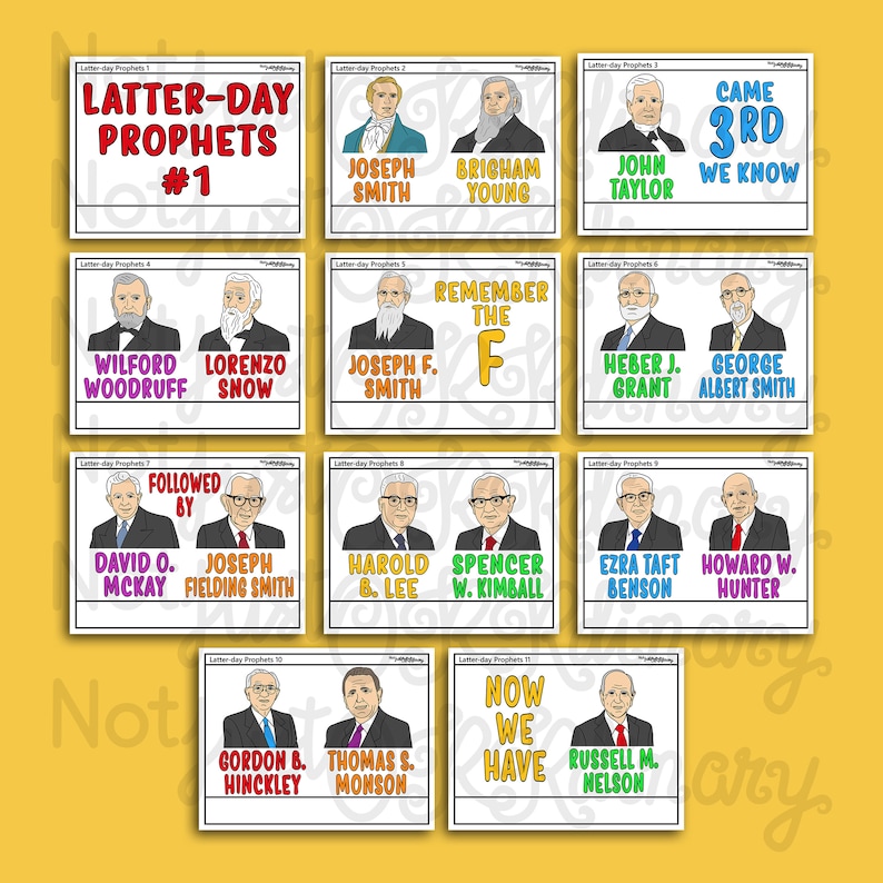 Latter-day Prophets Song Visuals, Latter-day Saint LDS Primary Singing ...