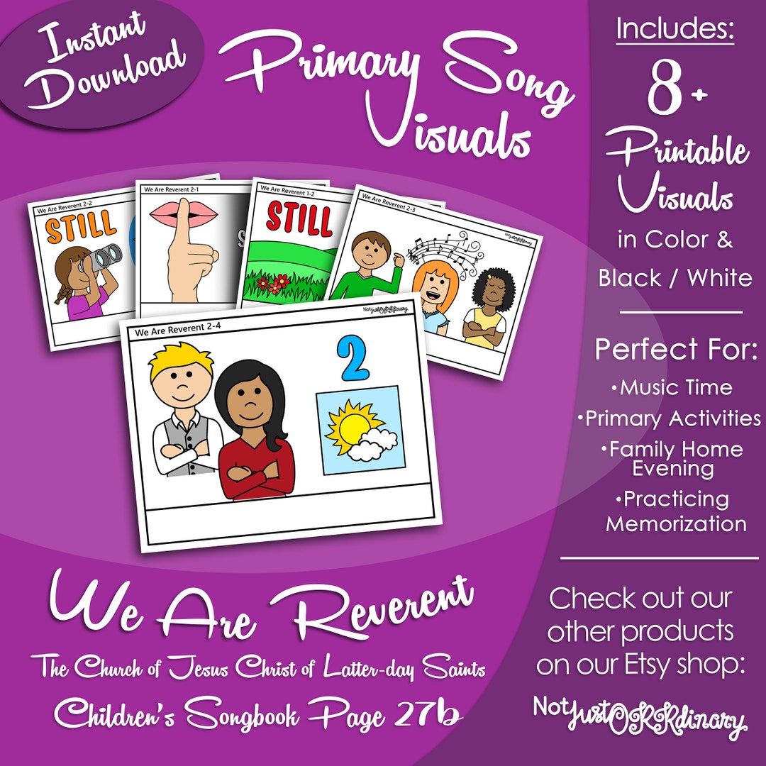 We Are Reverent Song Visuals, Latter-day Saint LDS Primary Singing Time ...
