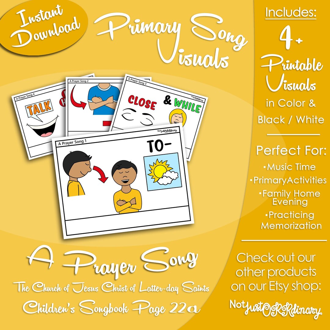 A Prayer Song Visuals, Latter-day Saint LDS Primary Singing Time ...