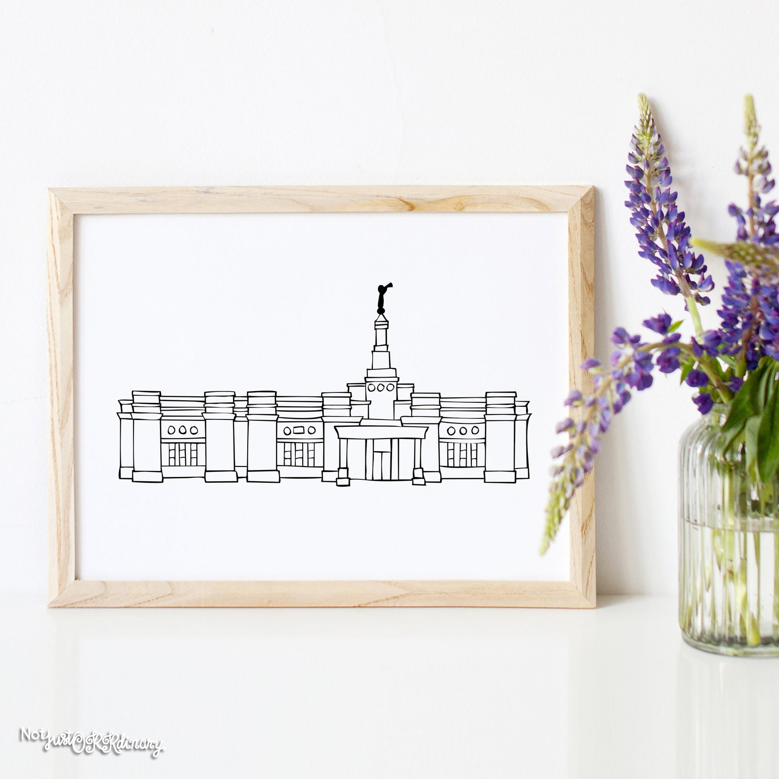 Louisville Kentucky Temple Line Art Print – LDS Wall Decor (printable ...