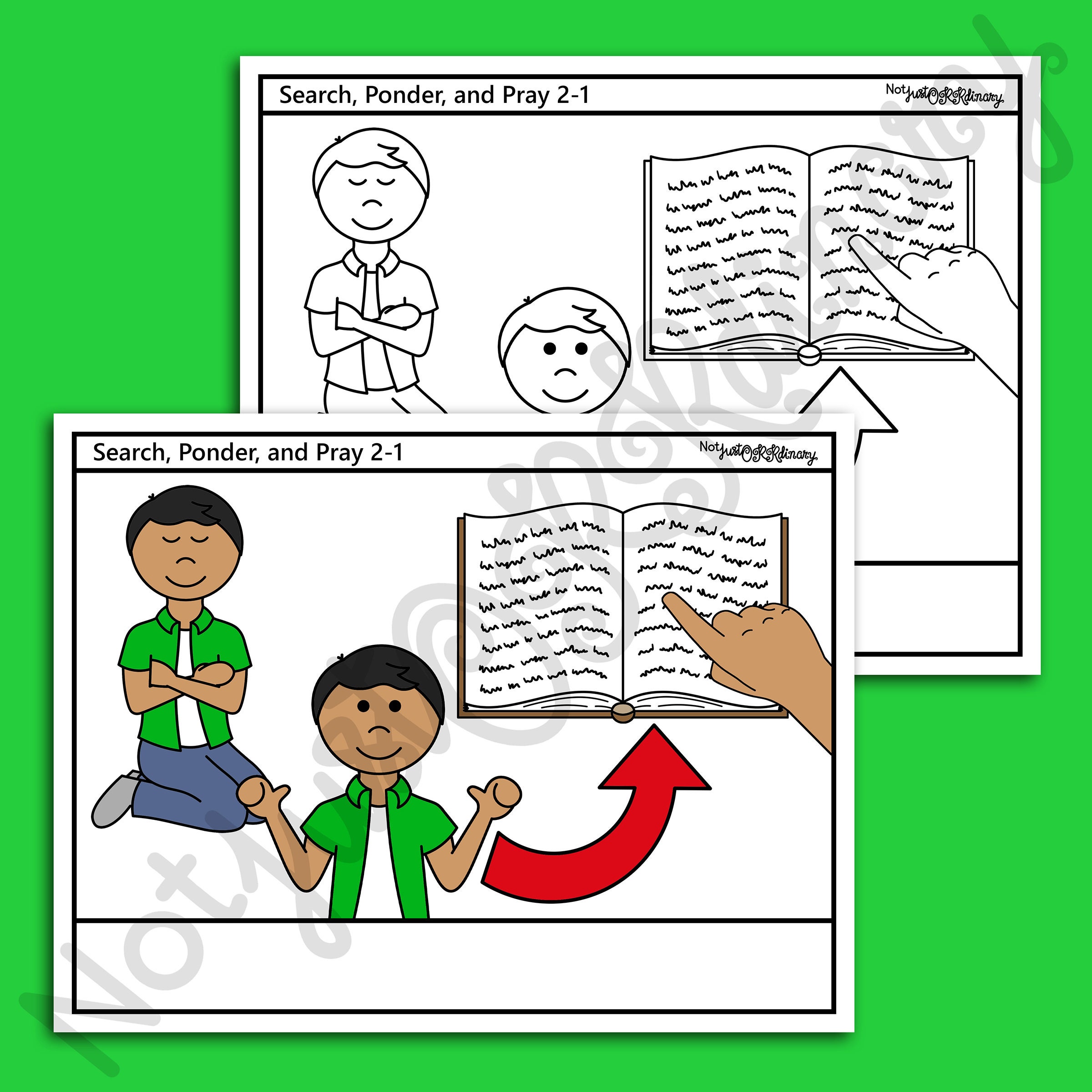 Search, Ponder, and Pray Song Visuals, Latter-day Saint LDS Primary ...